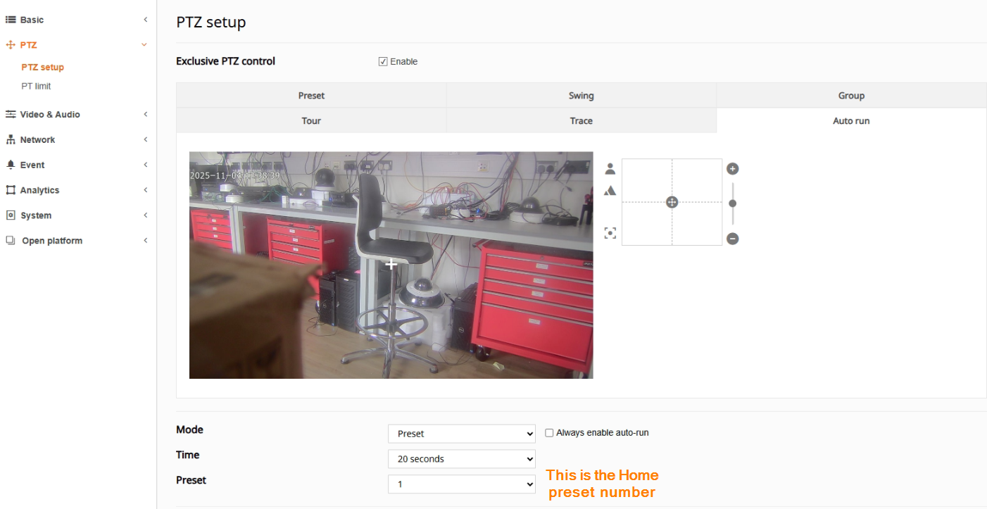 PTZ Auto Tracking - how to configure when using camera i/os and presets ...