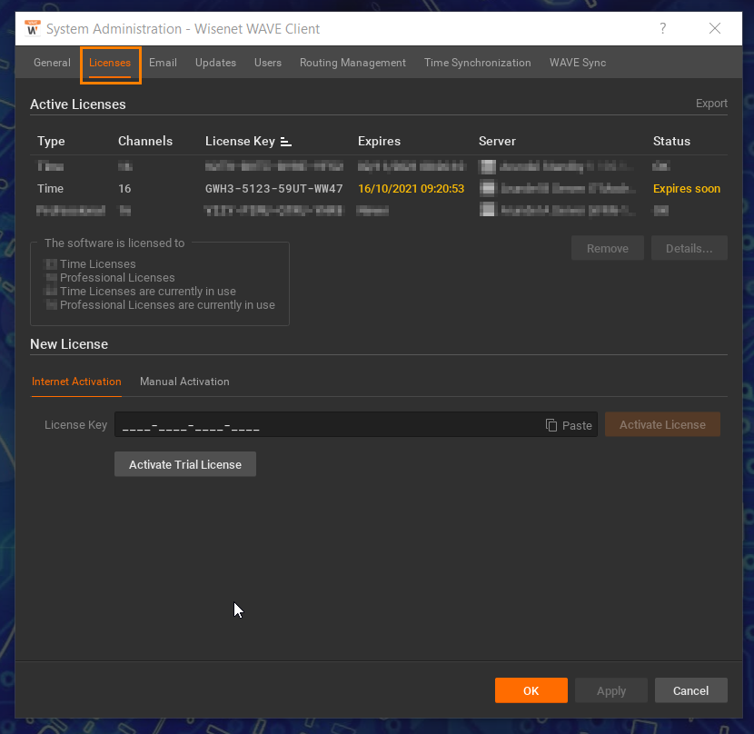 Locating the Hardware ID (HWID) and License Details – Hanwha Vision Europe